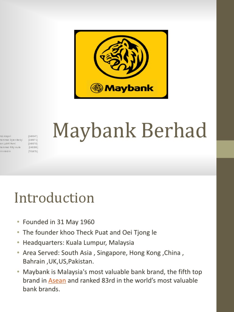 Maybank's International Expansion Through Joint Ventures | PDF ...