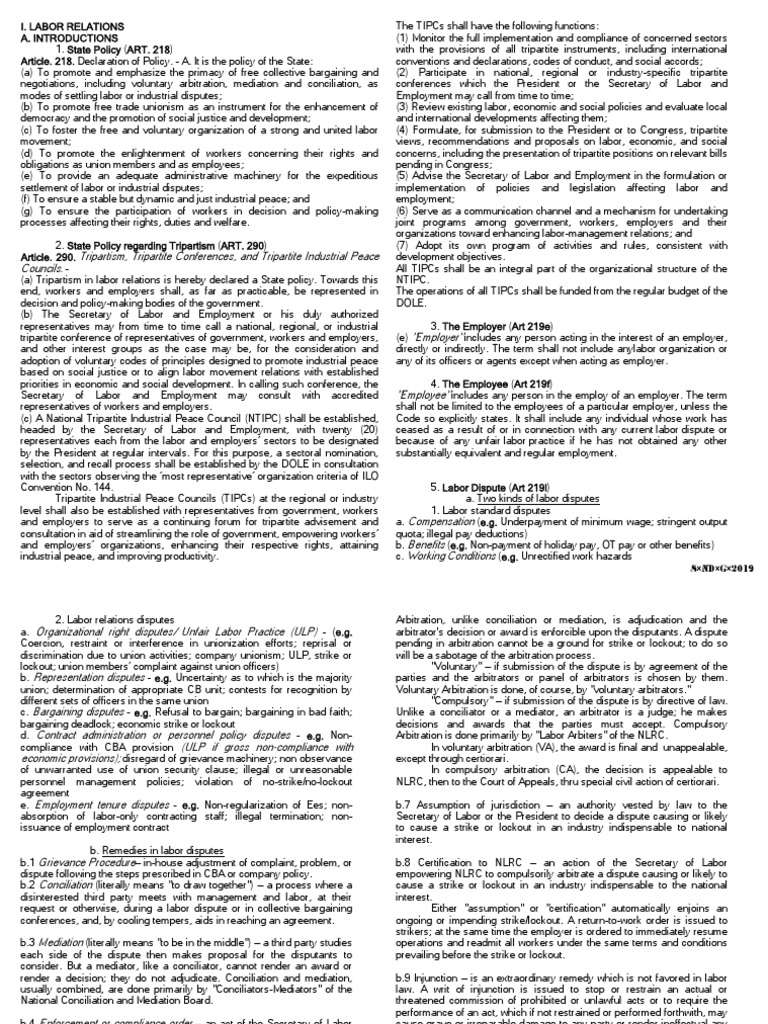 Labor Course Outline Updated | PDF | Employment | Trade Union