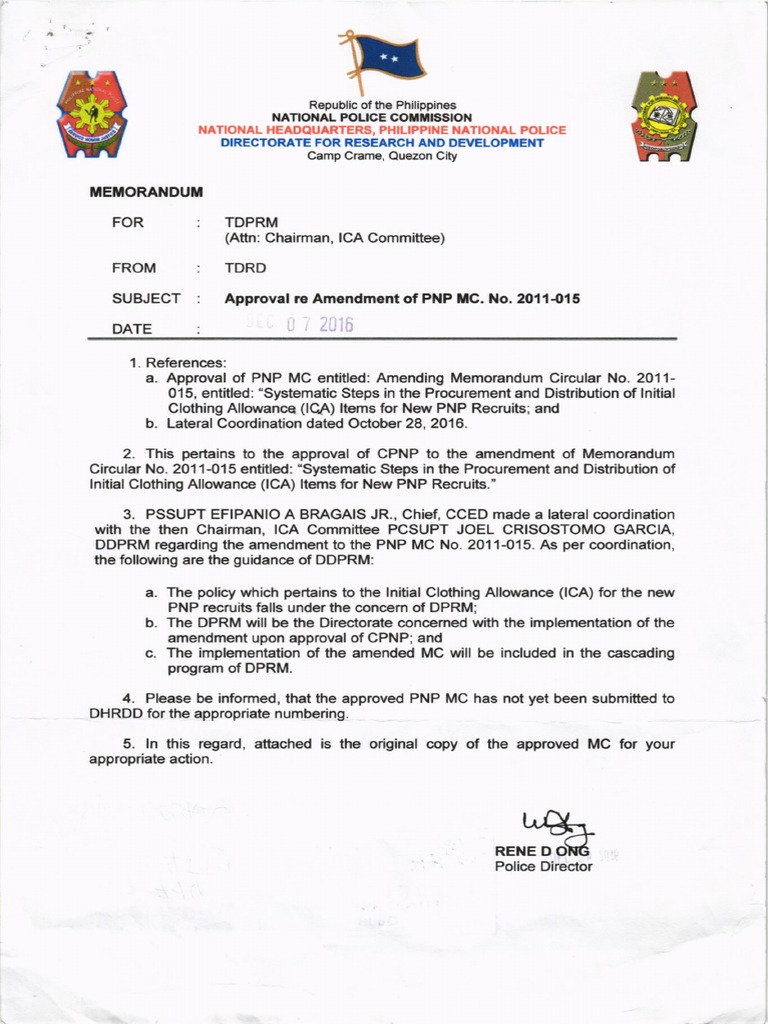 Revisions to the Systematic Steps in the Procurement and Distribution ...