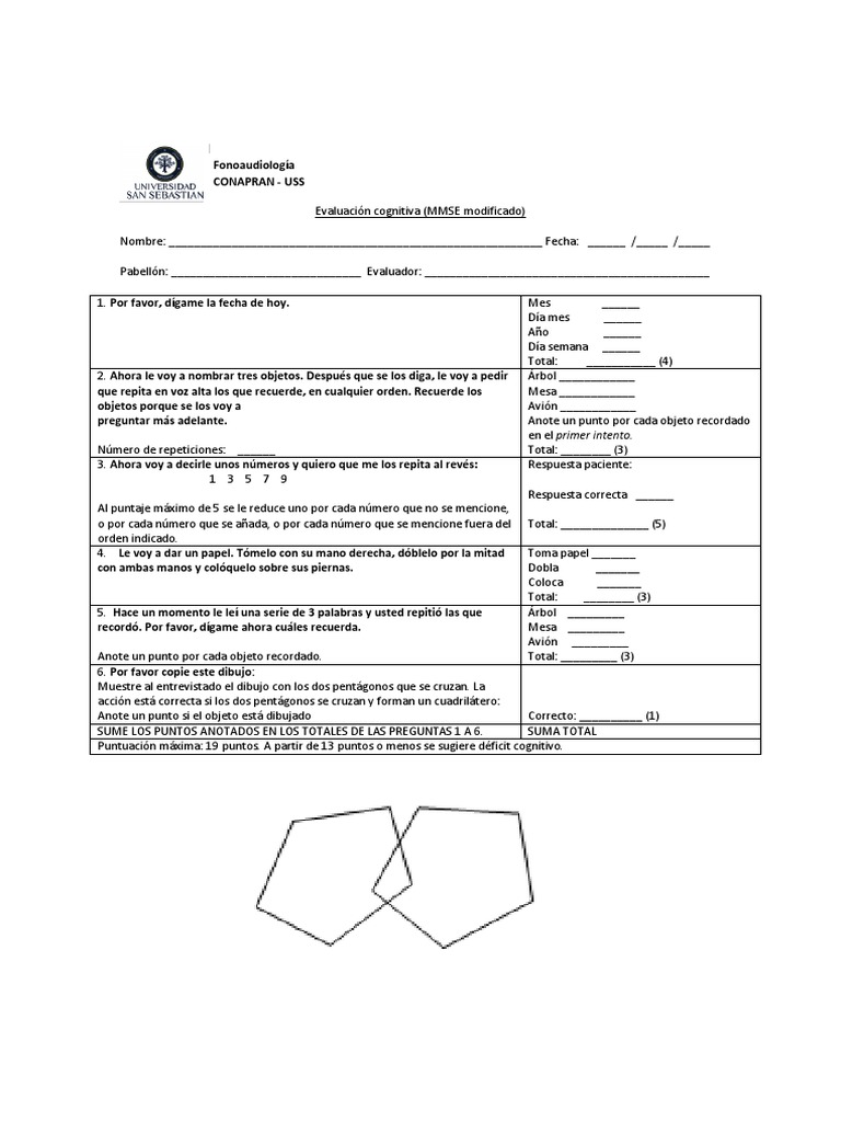 MMSE Modificado | PDF | Ocio