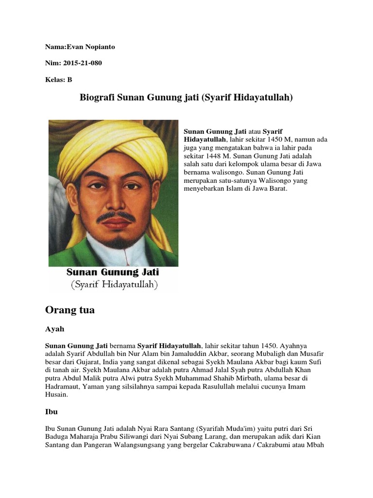 Sunan Gunung Jati Atau Syarif Hidayatullah | PDF | Agama & Spiritualitas