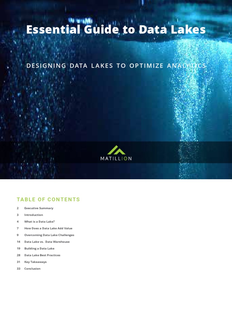 2019C2 - Data Lakes Ebook | PDF | Apache Hadoop | Data Warehouse