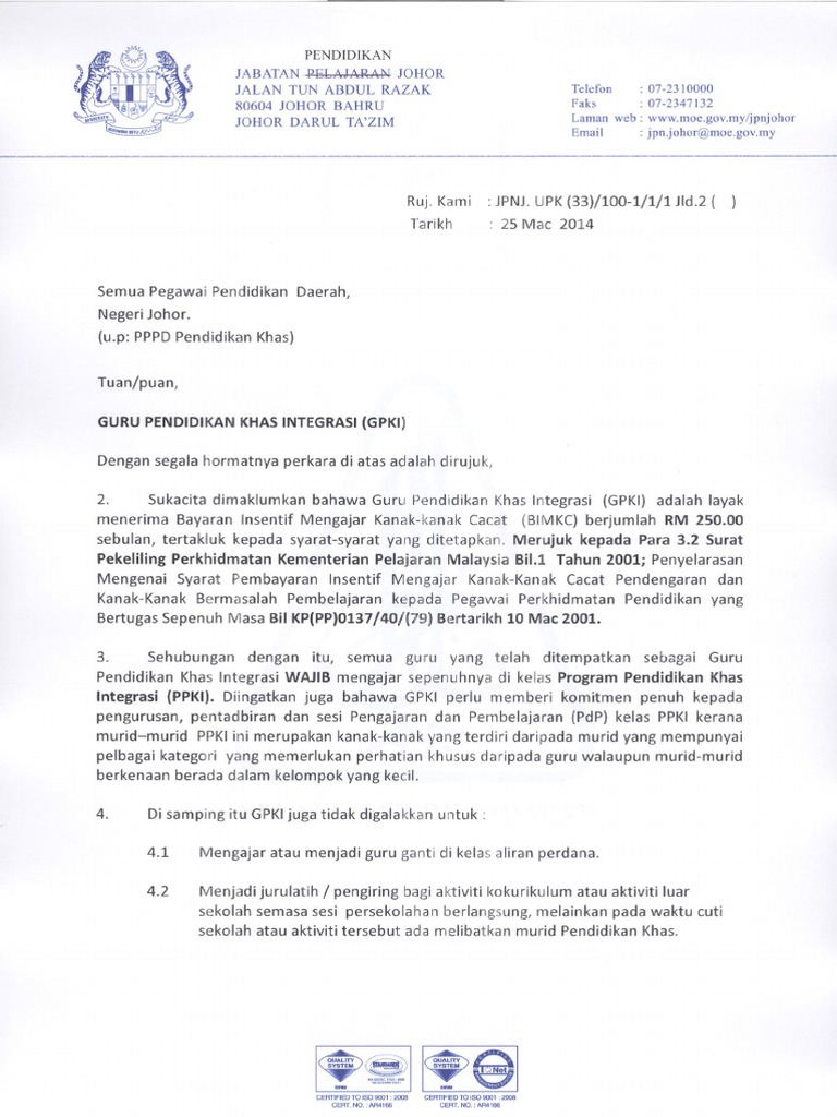 Surat Pekeliling | PDF