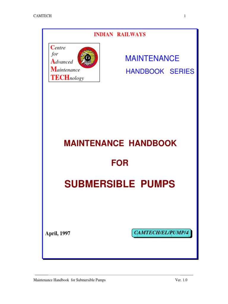 Submersible Pumps: Maintenance Handbook FOR | PDF | Fuse (Electrical ...