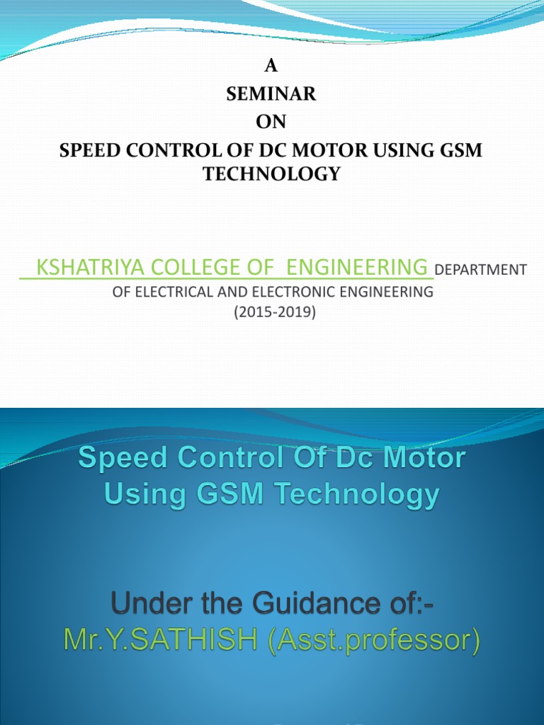 DC Motor Speed Control via GSM Technology | PDF