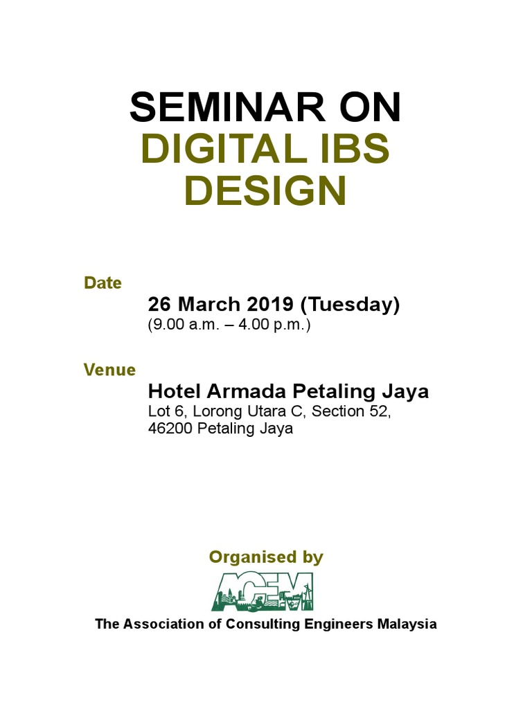 Seminar on Digital IBS Design: Promoting Knowledge and Adoption of ...