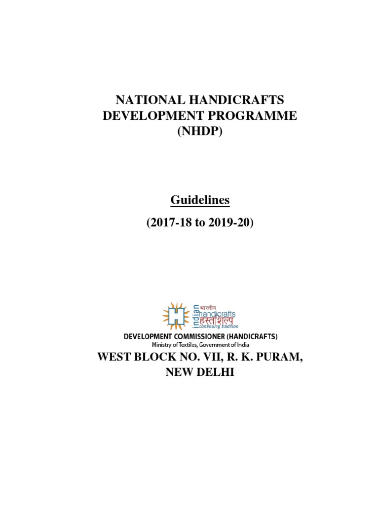 NHDP (DC Handicraft) PDF | PDF | Economic Development | Prototype
