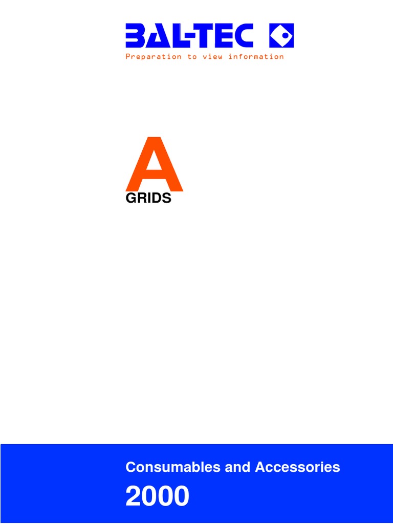 Bal-Tec Catalogue PDF | PDF | Scanning Electron Microscope | Calibration