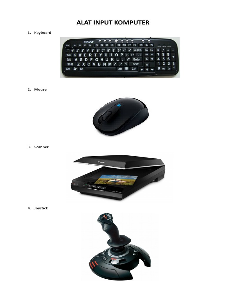 Alat Input Komputer | PDF | Games & Activities