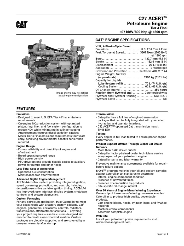C27 | PDF | Engines | Diesel Engine