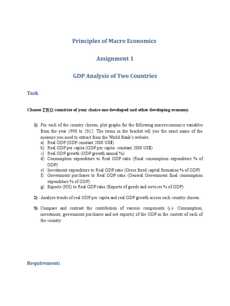 Macro Assignment | PDF | Gross Domestic Product | Macroeconomics