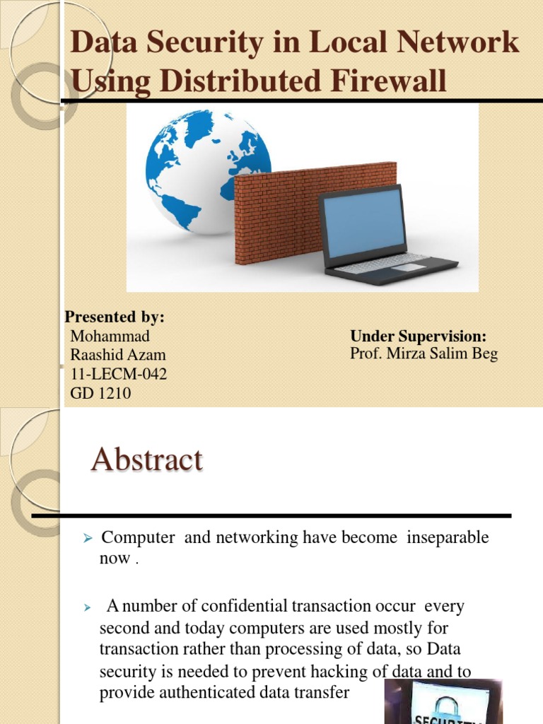 Data Security in Local Network Using Distributed Firewall | Download Free PDF | Firewall ...