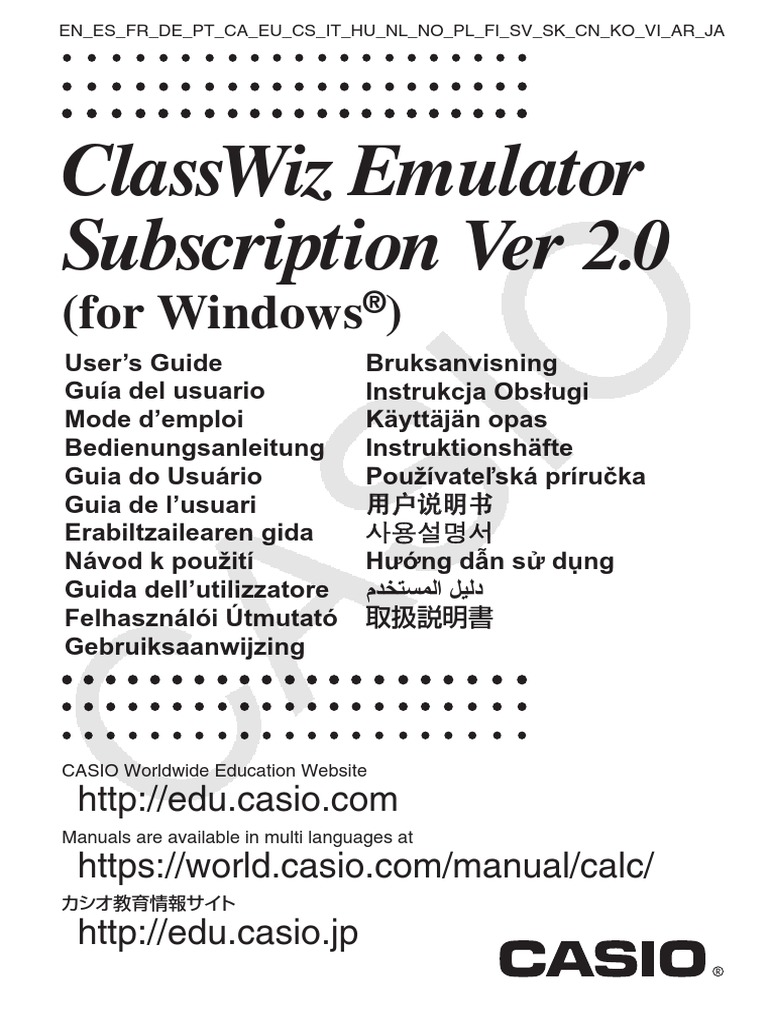 Classwiz Emulator Subscription: (For Windows) | PDF | Operating System ...