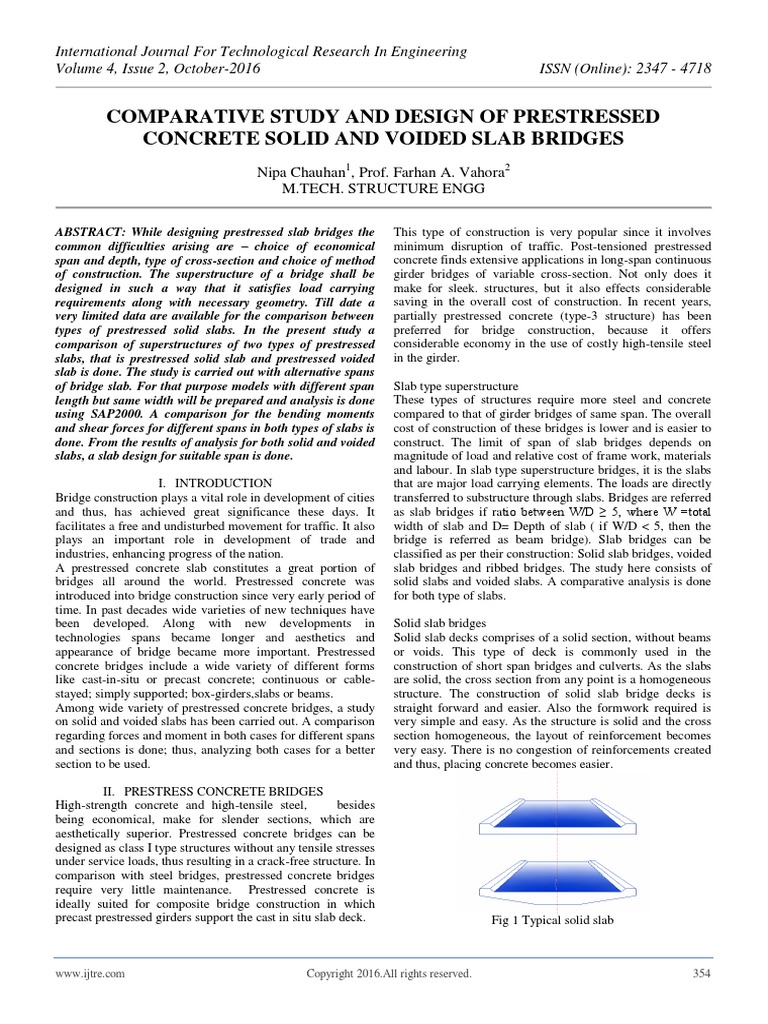 Comparative Study and Design of Prestressed Concrete Solid and Voided ...