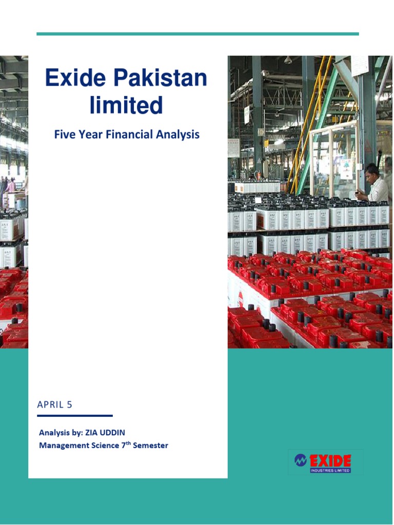 Exide Pakistan Limited: Five Year Financial Analysis | PDF | Loans ...