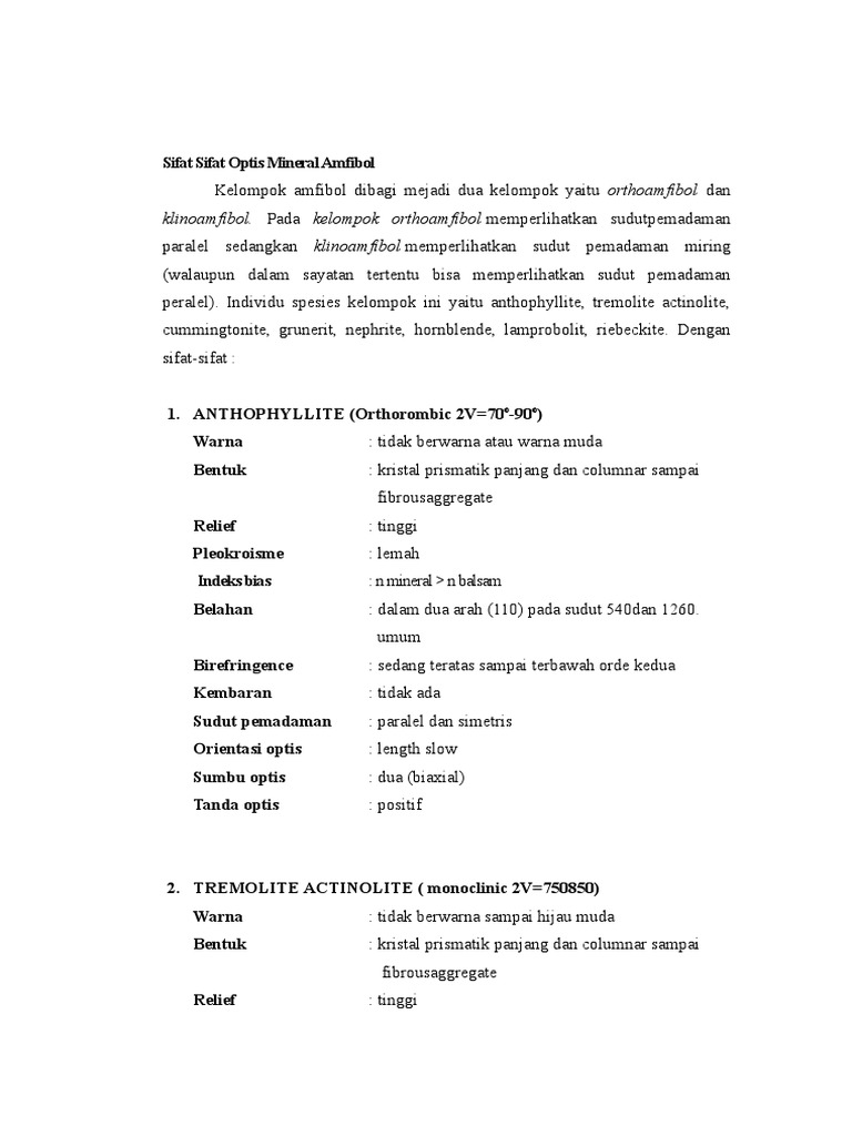 Amfibol DAN BIOTITE | PDF
