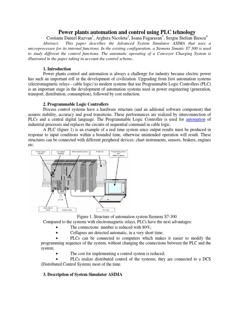 Power Plants Automation and Control Using PLC Tehn PDF | PDF ...
