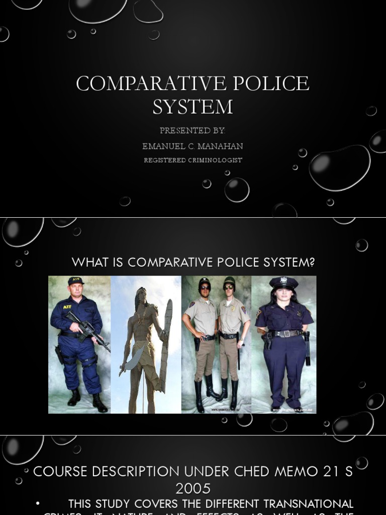 Comparing Police Systems: An Analysis of the Historical Development and ...