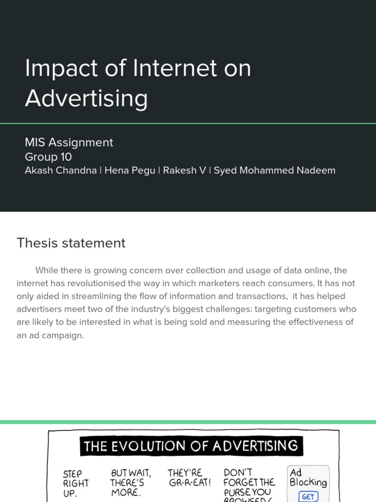 Impact of Internet on Advertising Strategies | PDF | Business | Computers