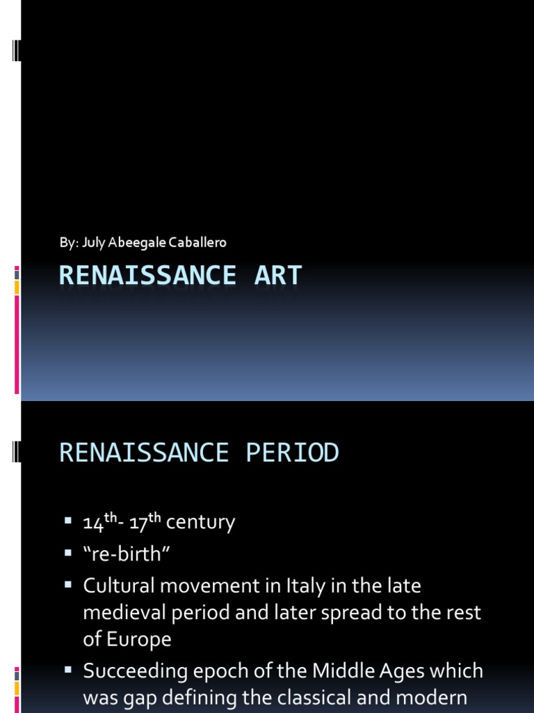 Renaissance Art | PDF
