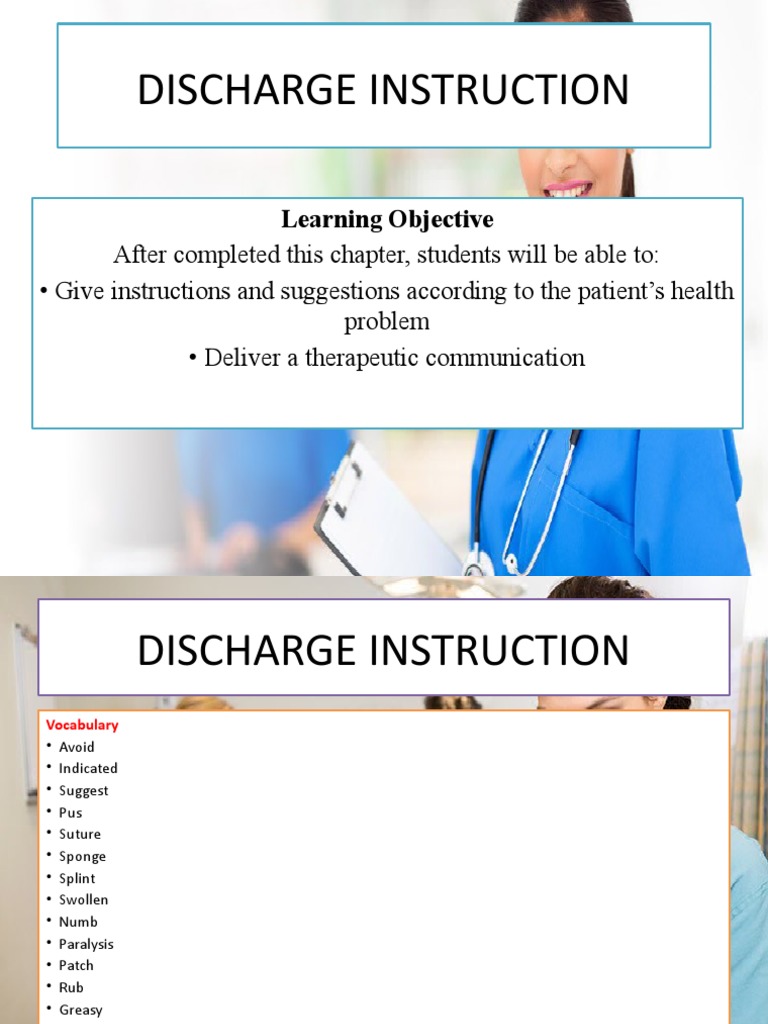 Discharge Instruction | PDF | Patient | Emergency Department