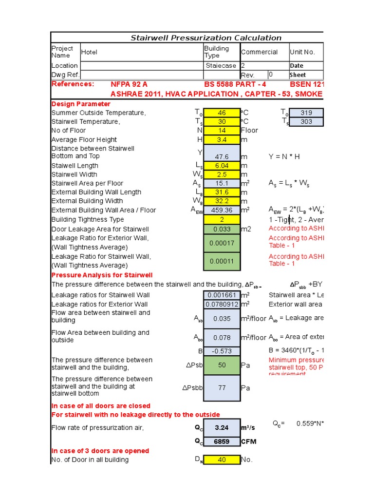Stairwell Calculation | PDF | Door | Stairs