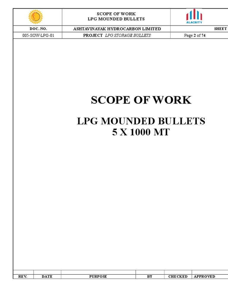 Scope of Work 0 | PDF | Liquefied Petroleum Gas | Specification ...