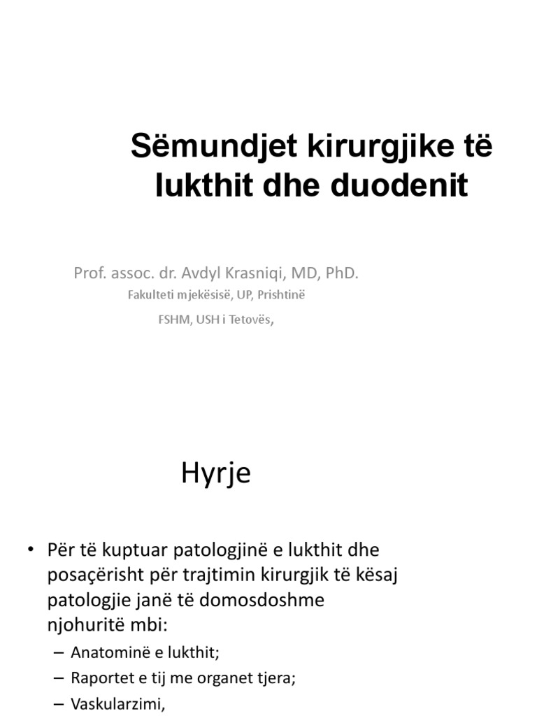 SEMUNDJET KIRURGJIKE TE LUKTHIT Tetove 2016 | PDF