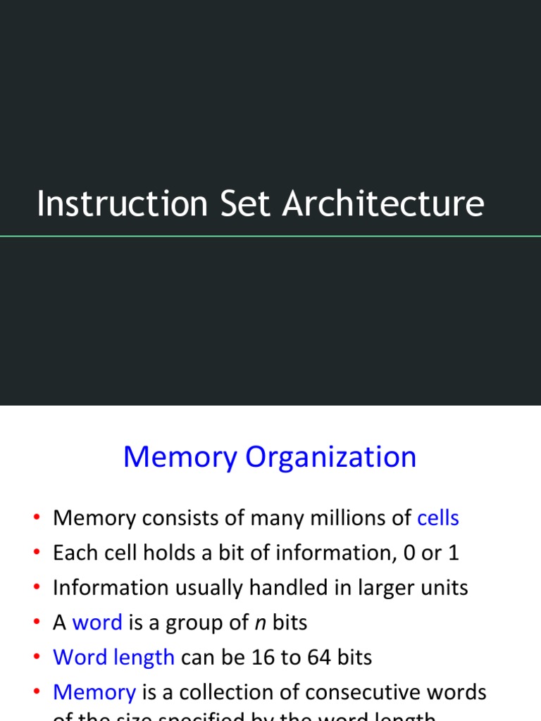 Instruction Set Architecture Pdf Assembly Language Subroutine 