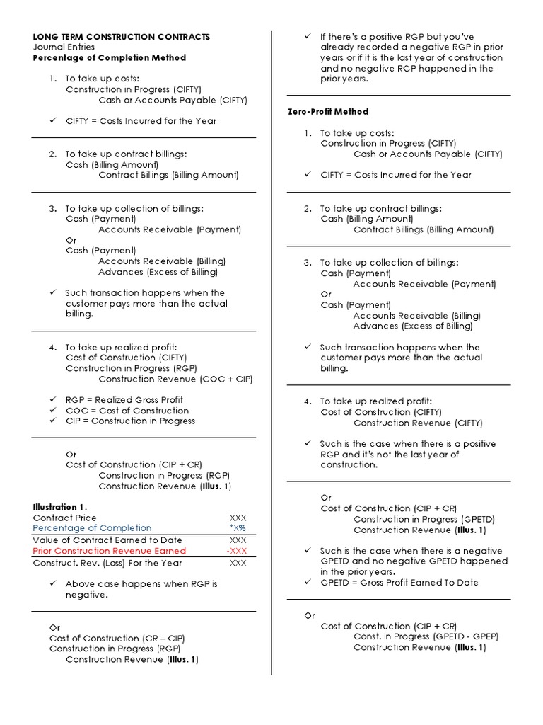 Long Term Construction Contracts | PDF | Revenue | Business Economics