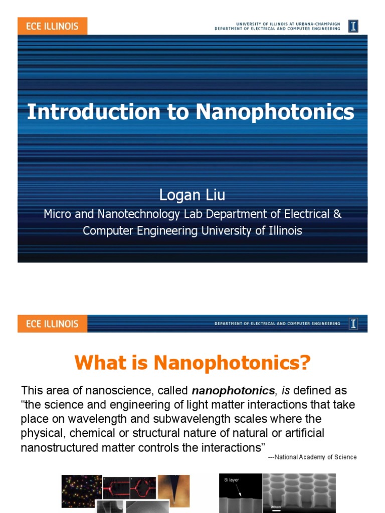 Introduction to Nanophotonics Concepts | PDF | Materials Science ...