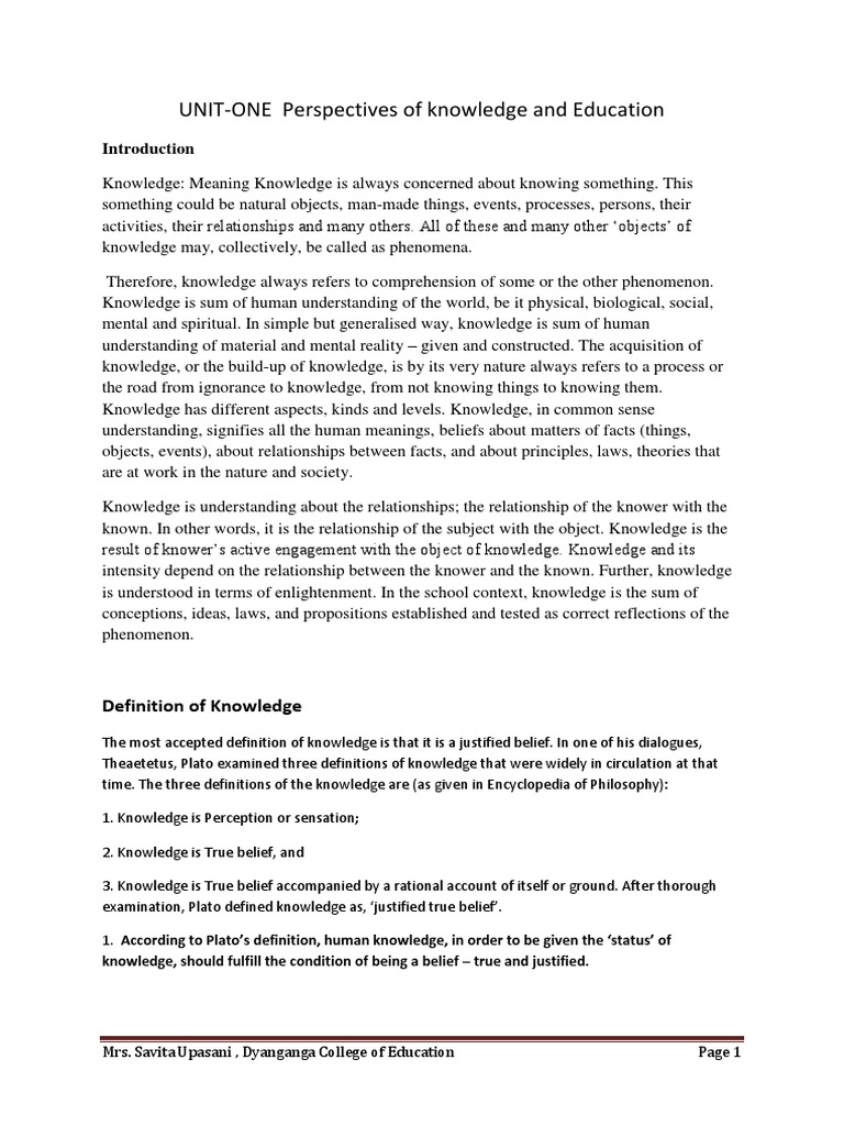 Knowledge and Curriculum Overview | PDF | Epistemology | Knowledge