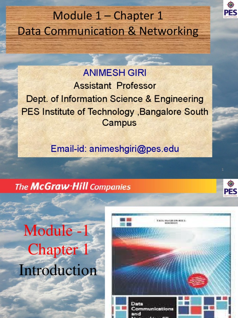 Module 1 - Chapter 1 Data Communication & Networking: Animesh Giri ...