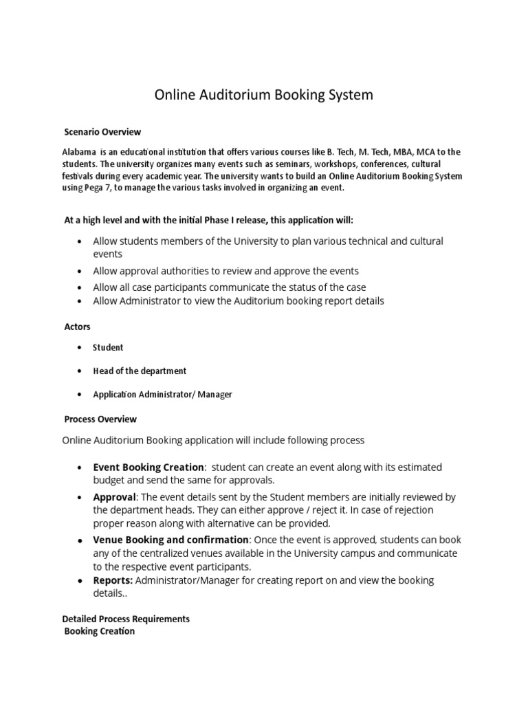 Book Auditorium Application | PDF | University | Computing