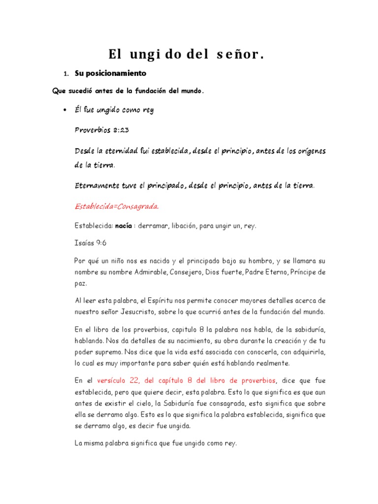 El Ungido: Significado y Revelación | PDF | La unción | Elijah