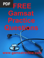 Gamsat Study Plan | PDF | Medical College Admission Test | Cognition