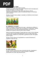 10 Fabulas de Esopo y Actividades de Comprensión Lectora | PDF | Fábula ...