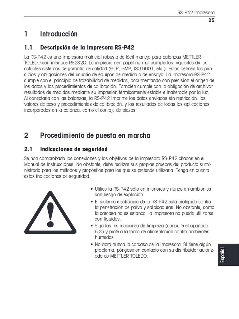RS P42 Printer | PDF | Impresora (Computación) | Papel
