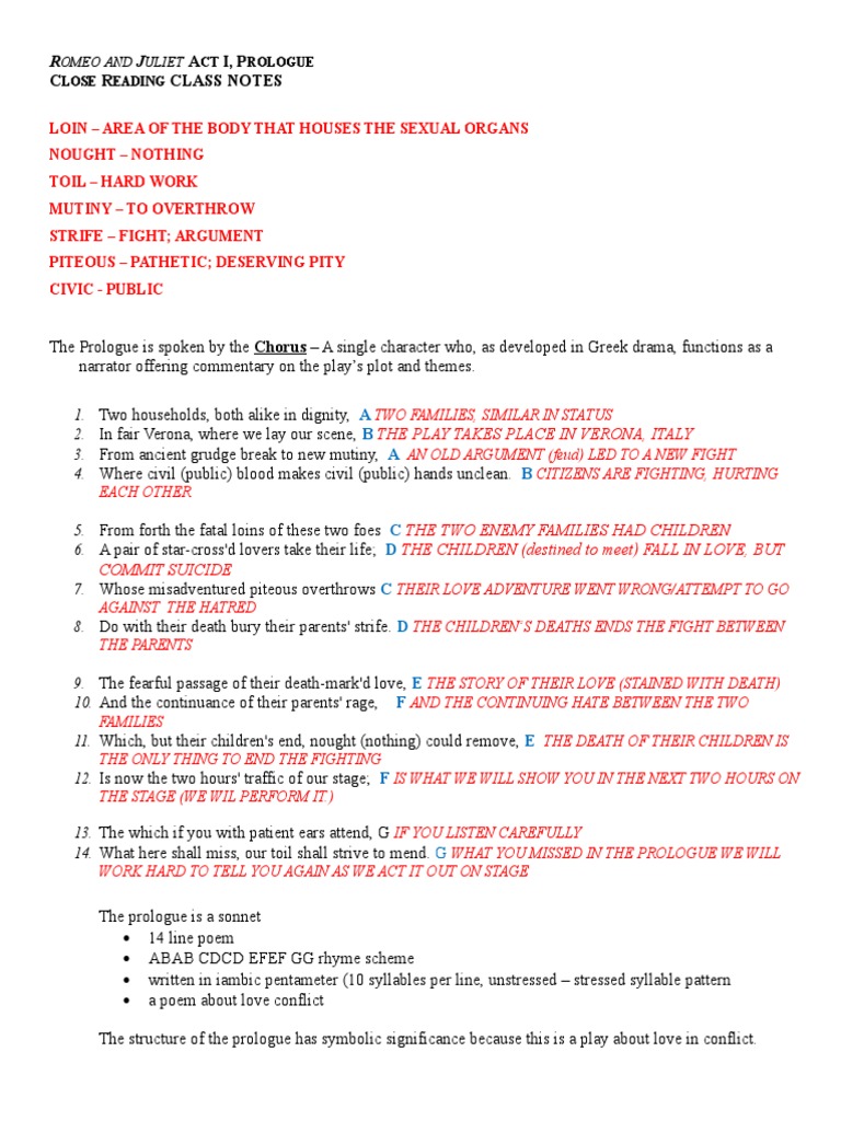 Annotated Prologue Class Notes | PDF | Poetry