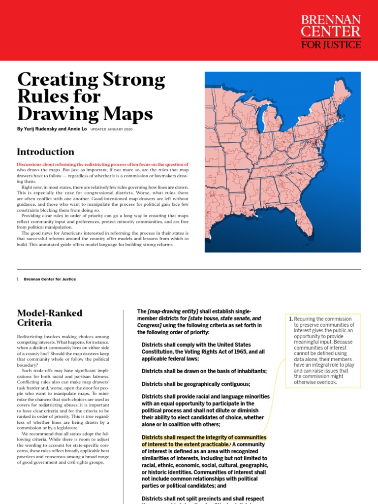 Creating Strong Rules For Drawing Maps | PDF | Gerrymandering ...