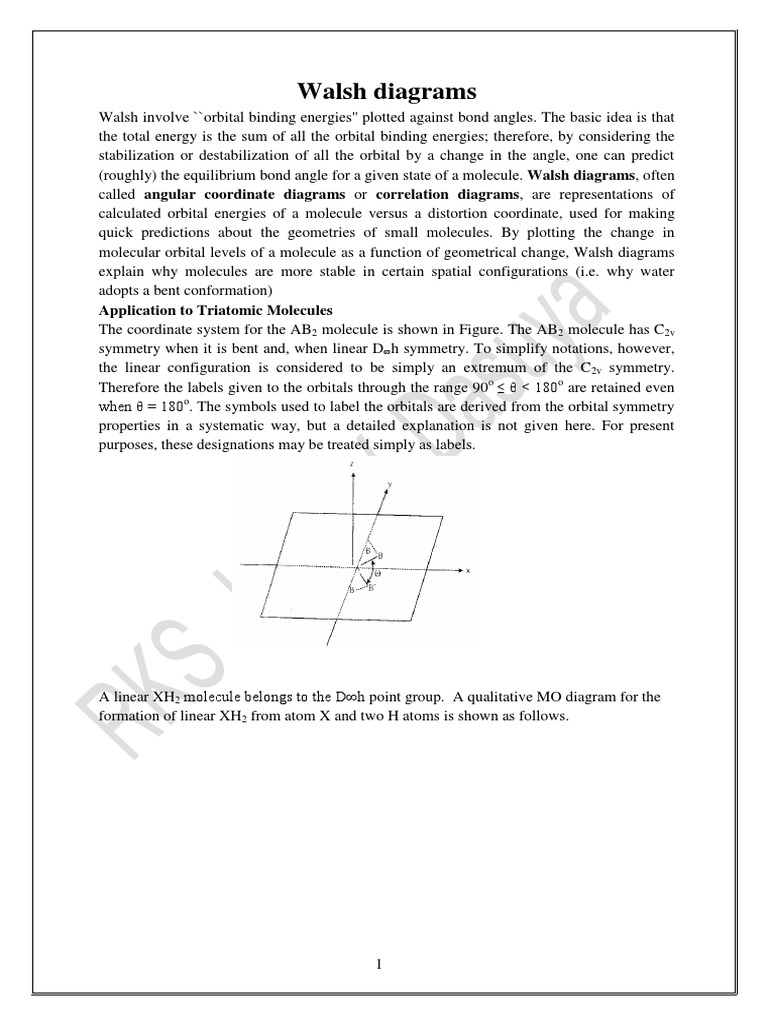 Walsh Diagram | PDF | Molecular Orbital | Interaction