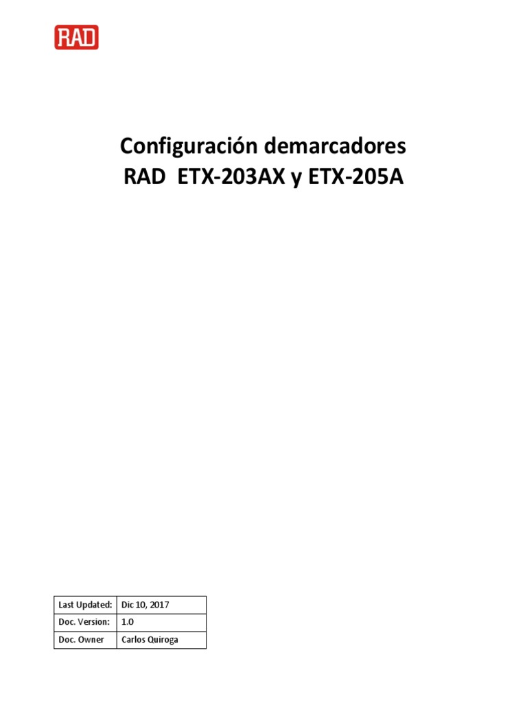 Manual ETX-203AX - ETX-205A Ejemplo Claro | PDF | Interfaz de línea de ...