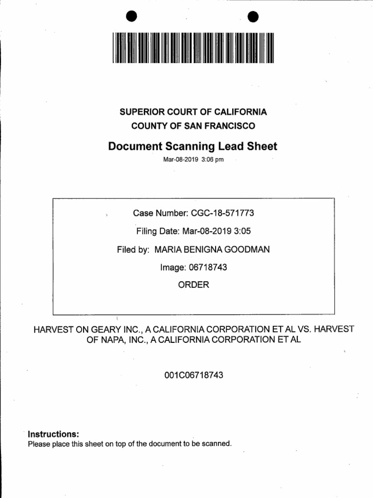 Harvest OrderPrelimInjunc | PDF