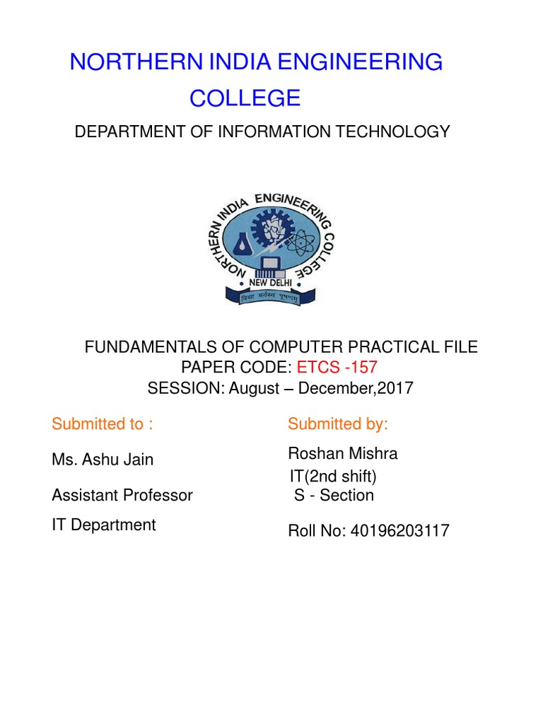 Northern India Engineering College: Department of Information ...