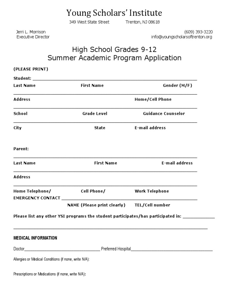 Sep 2019 Hs Application | PDF