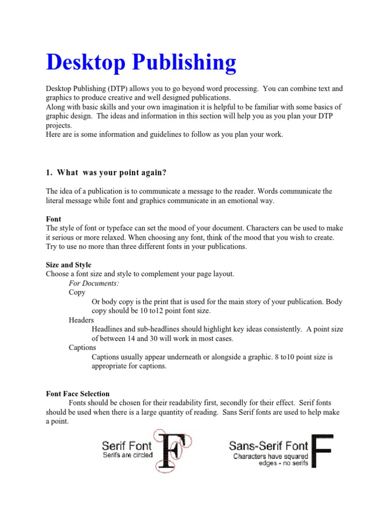 DTP Notes | PDF | Typefaces | Page Layout