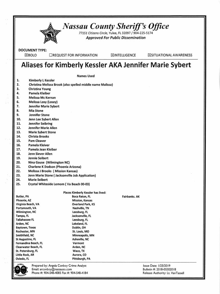 Law Enforcement Summaries of The Findings in The Case Against Kimberly ...