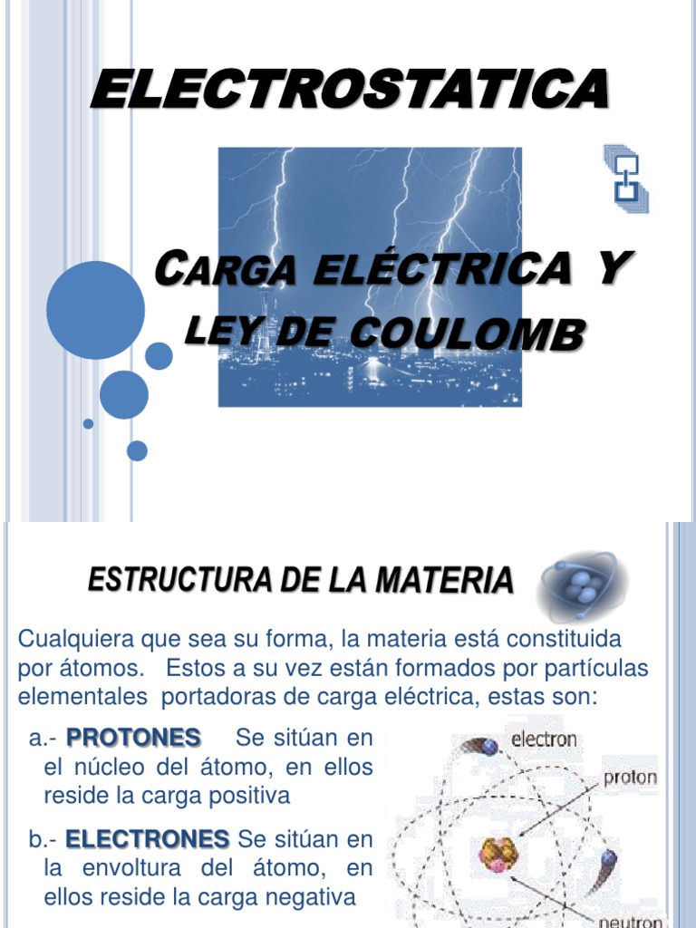 Electroestatica | PDF | Carga eléctrica | Electrostática