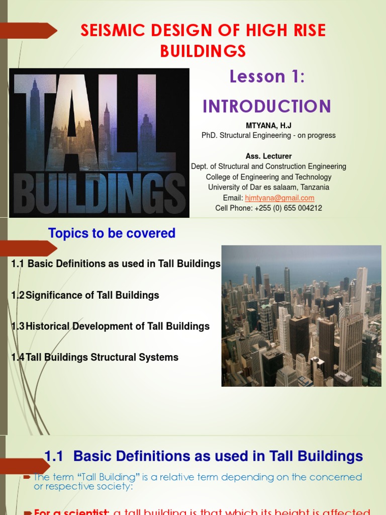 Lecture 1-INTRODUCTION TO HIGH RISE BUILDINGS.pdf | Framing ...