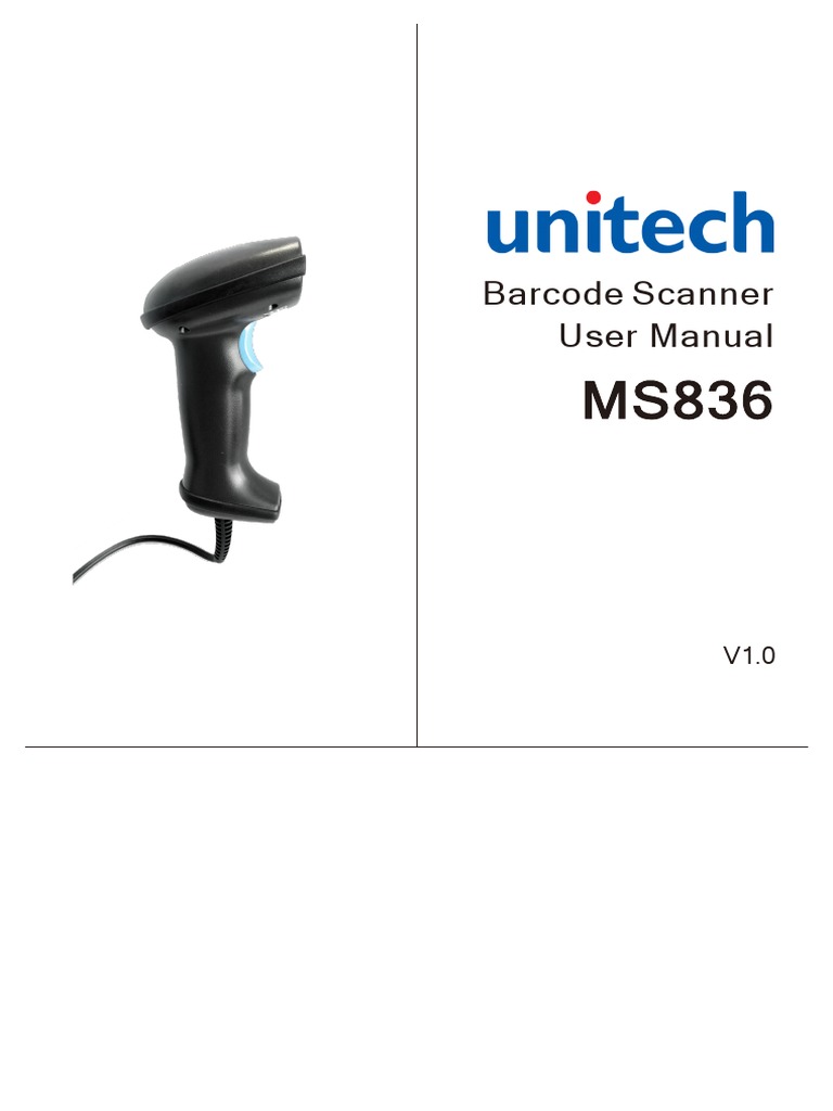 MS836 User Manual PDF | PDF | Universal Product Code | Barcode